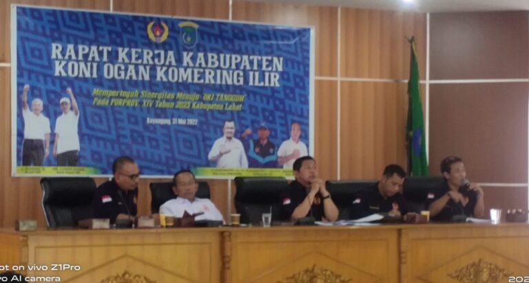 Gelar Rakerkab Ketua Koni Oki Susun Program Kerja 2022